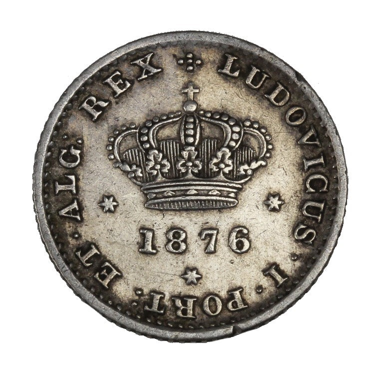 1876 - Portugal - 50 Reis - EF40 – MK Coins