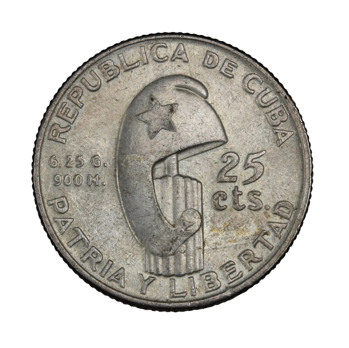 1953 - Cuba - 25 Centavos - AU50 – MK Coins