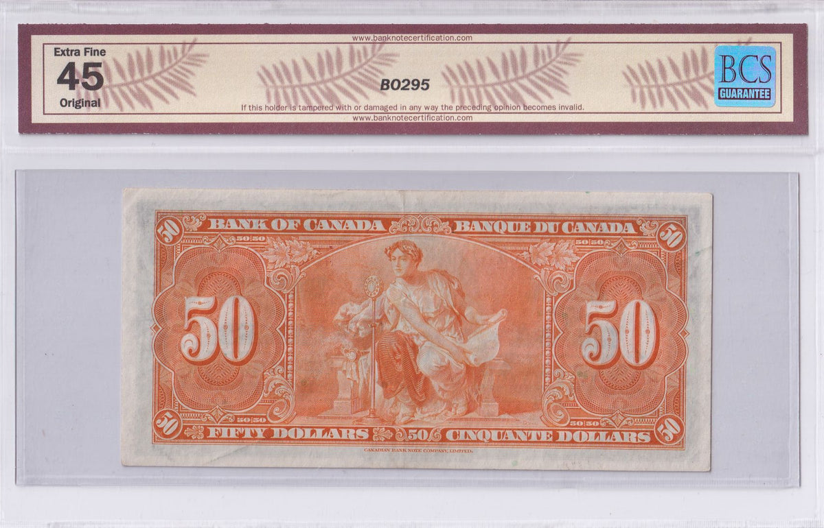 1937 - Canada - 50 Dollars - Coyne / Towers - EF45 BCS - B/H 5290684 – MK Coins