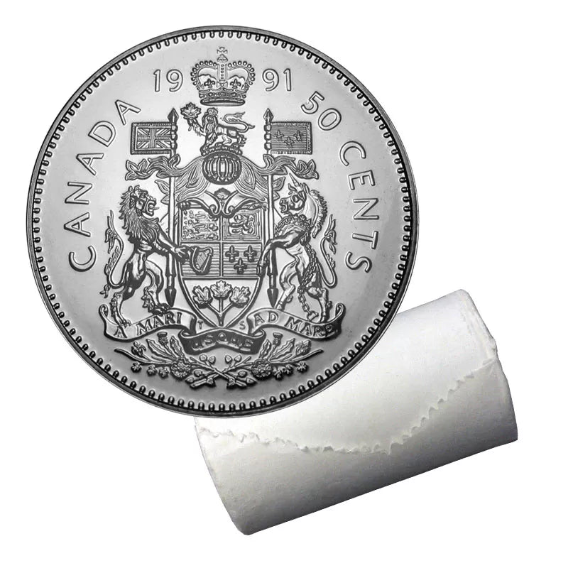 1991 - 50c - Canada - Mint Roll (25 pcs) – MK Coins