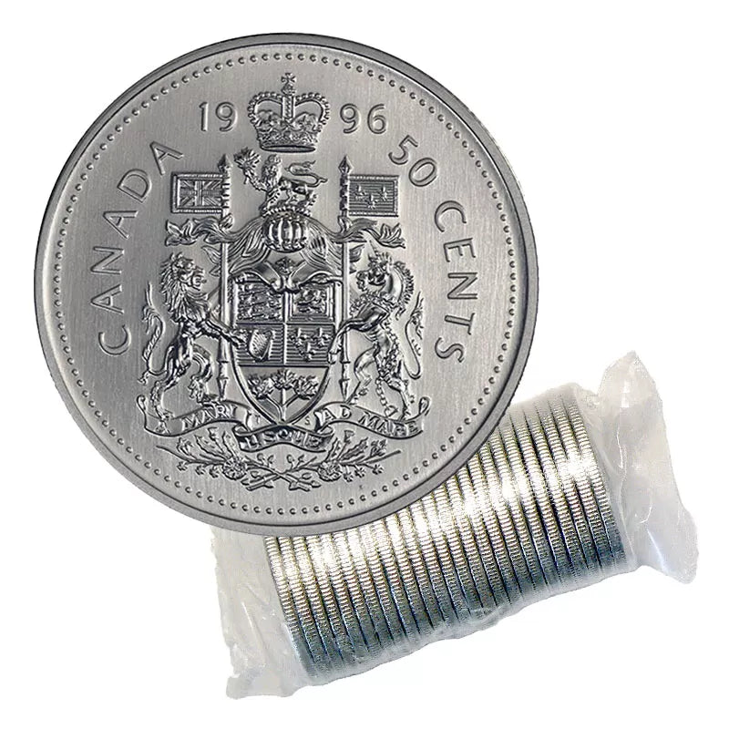 1996 - 50c - Canada - Mint Roll (25 pcs) – MK Coins