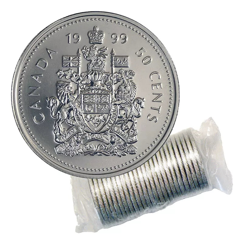 1999 - 50c - Canada - Mint Roll (25 pcs) – MK Coins