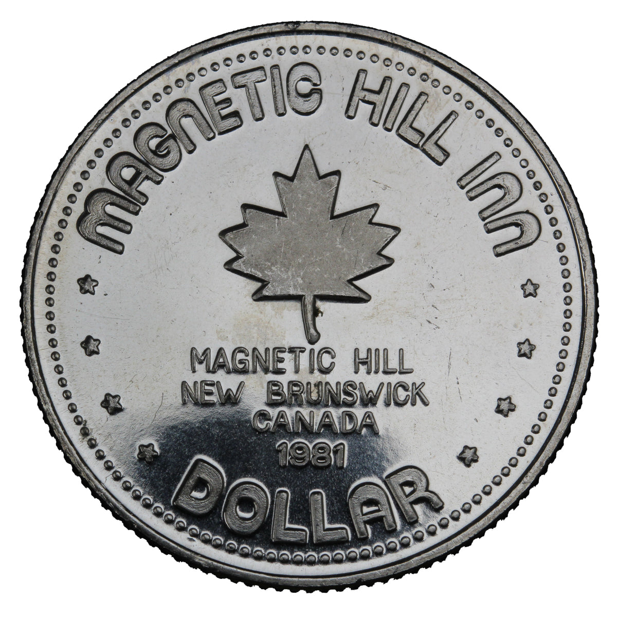 1981 - Magnetic Hill - $1 Municipal Trade Token - UNC – MK Coins