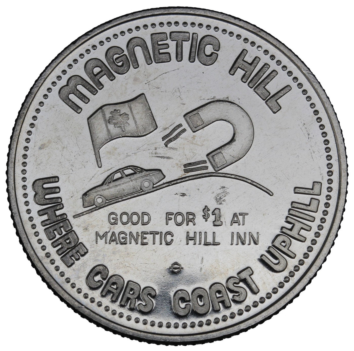 1979 - Magnetic Hill - $1 Municipal Trade Token - UNC – MK Coins