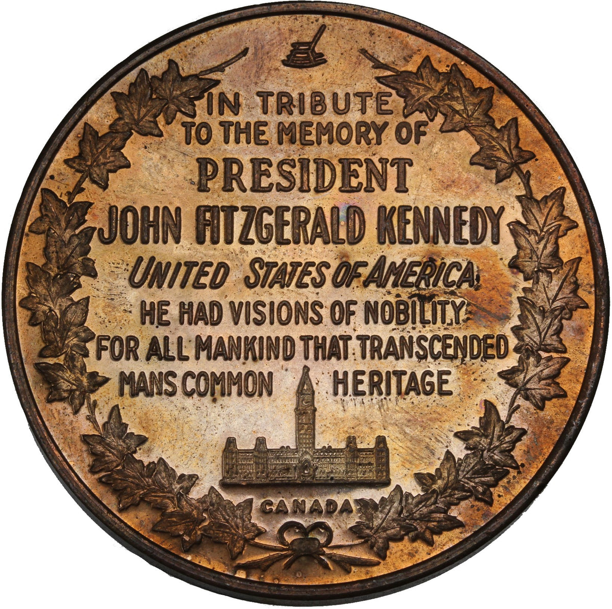 (1917-) 1963 - John Fitzgerald Kennedy Medal – MK Coins