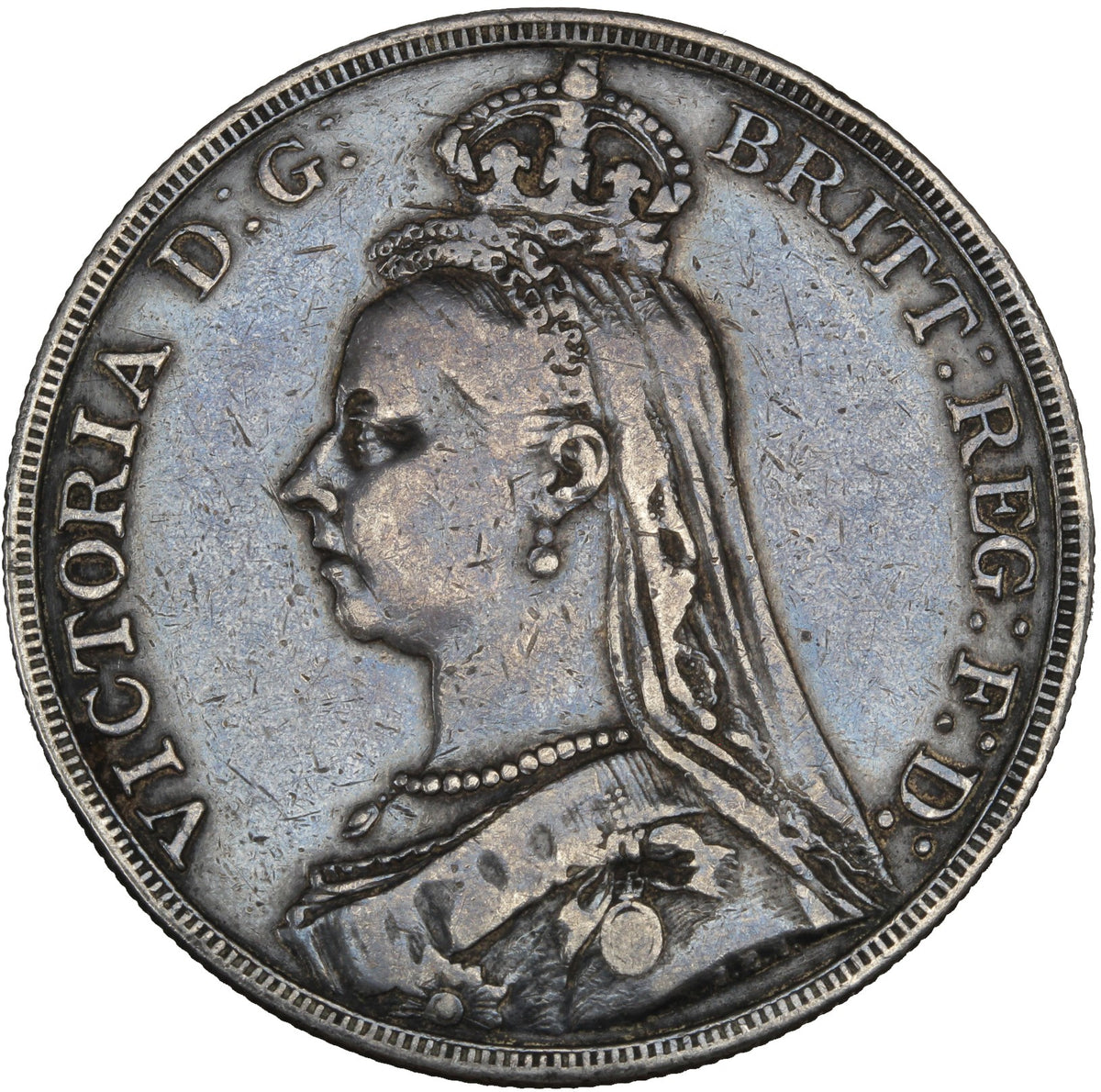 1889 - Great Britain - 1 Crown - VF20 – MK Coins