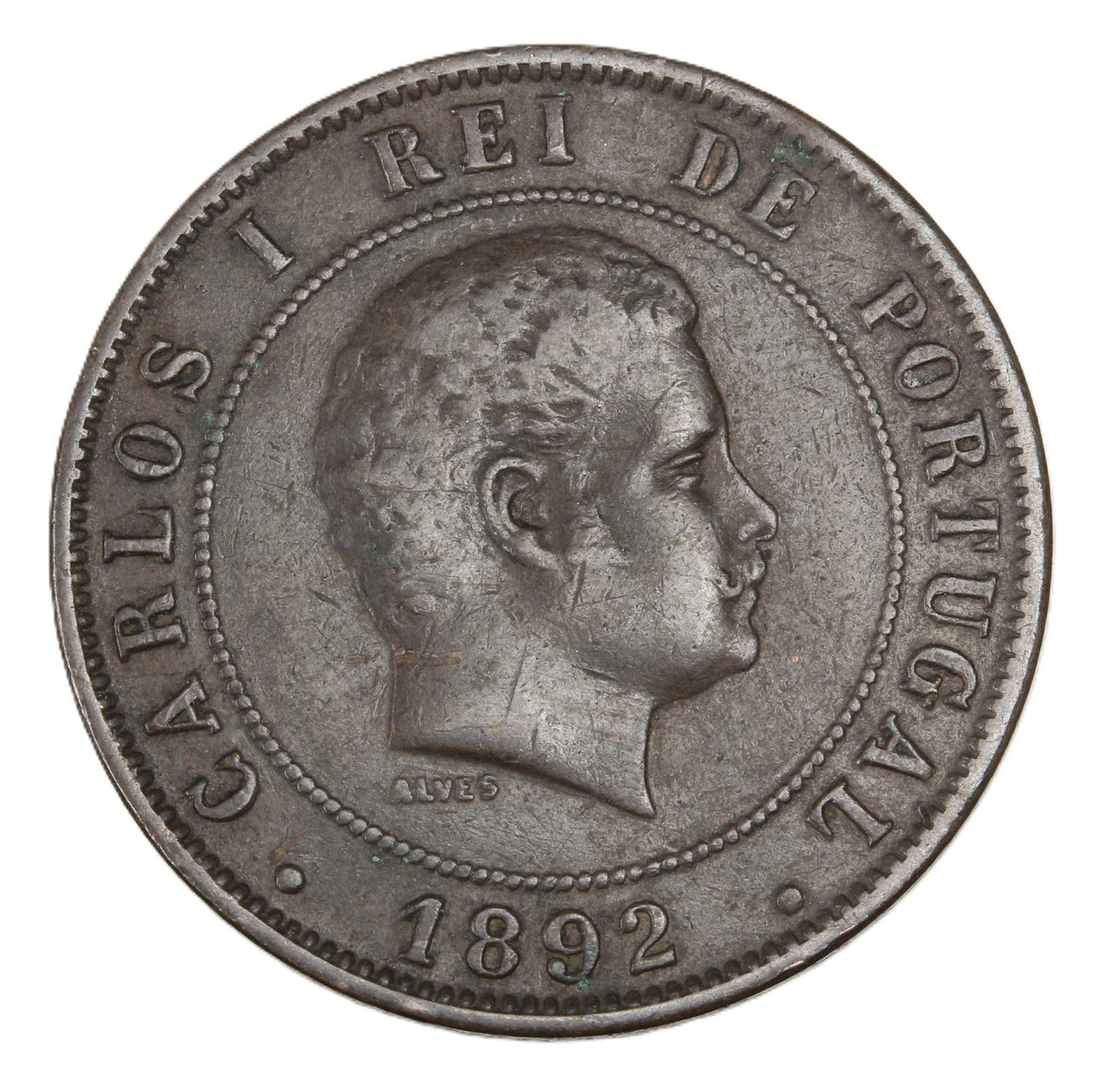 1892 - Portugal - 20 Reis - VF30 – MK Coins