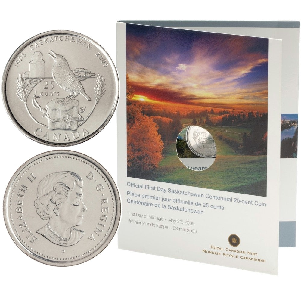 2005 P - Canada - 25c - Saskatchewan, First Day – MK Coins