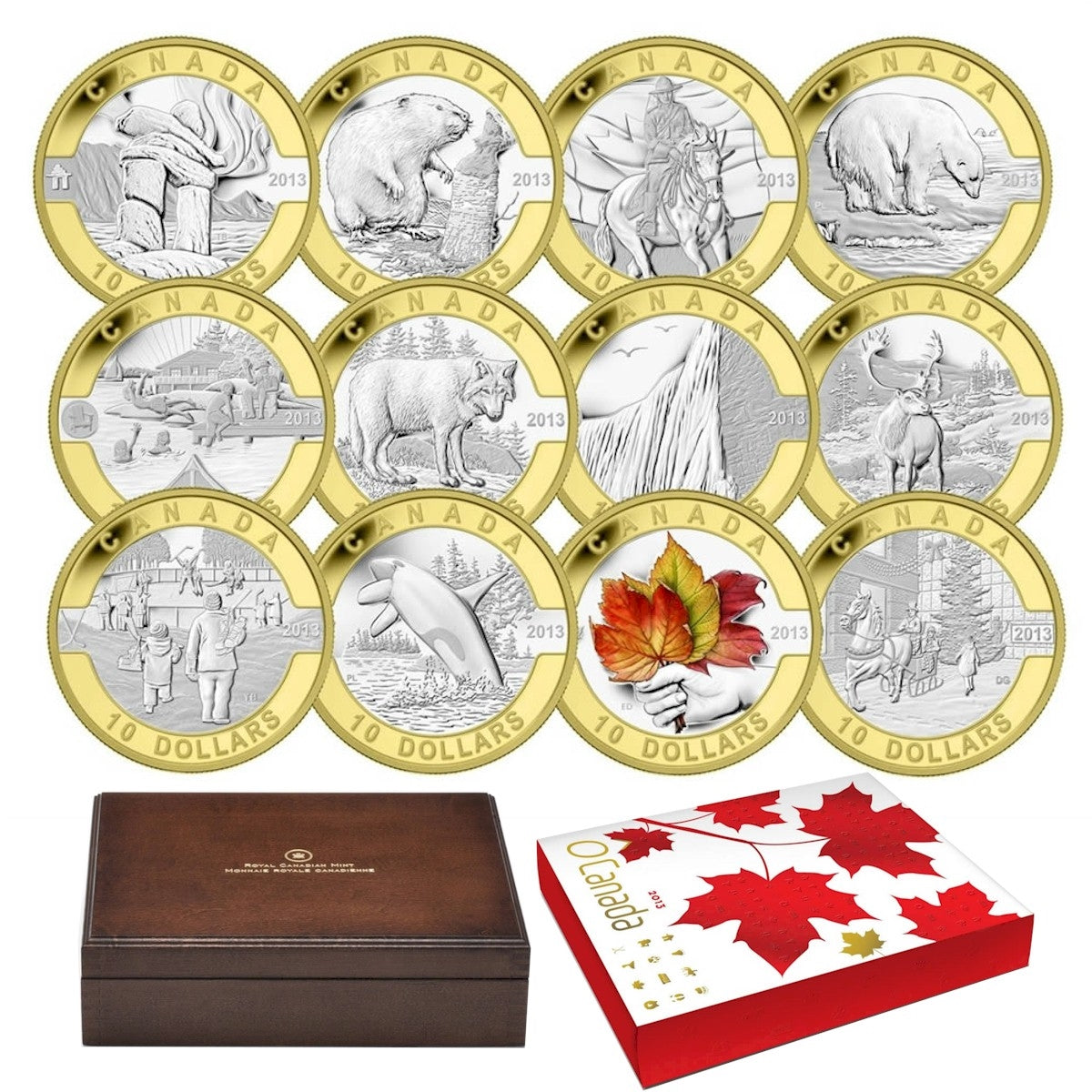 2013 - Canada - $10 - O Canada set - Selectively Gold Plated – MK Coins