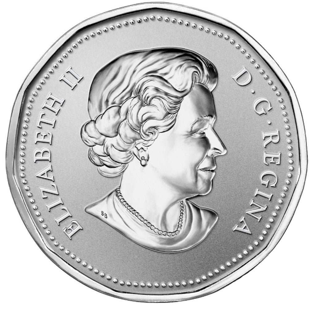 2014 - Canada - $1 - Olympic Lucky Loonie, Painted – MK Coins