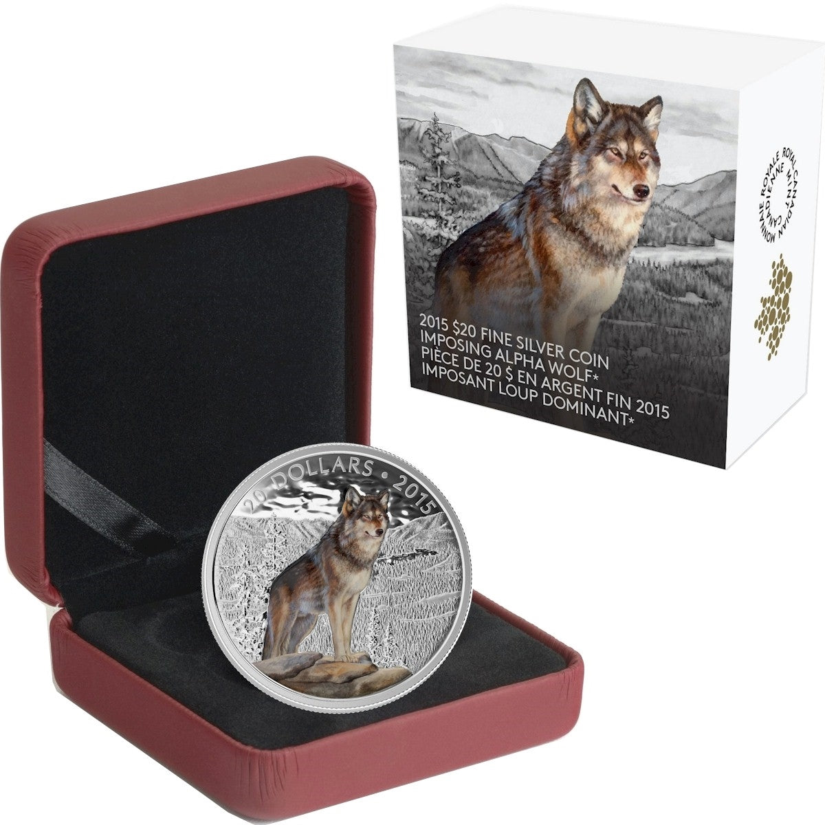 2015 - Canada - $20 - Imposing Alpha Wolf – MK Coins