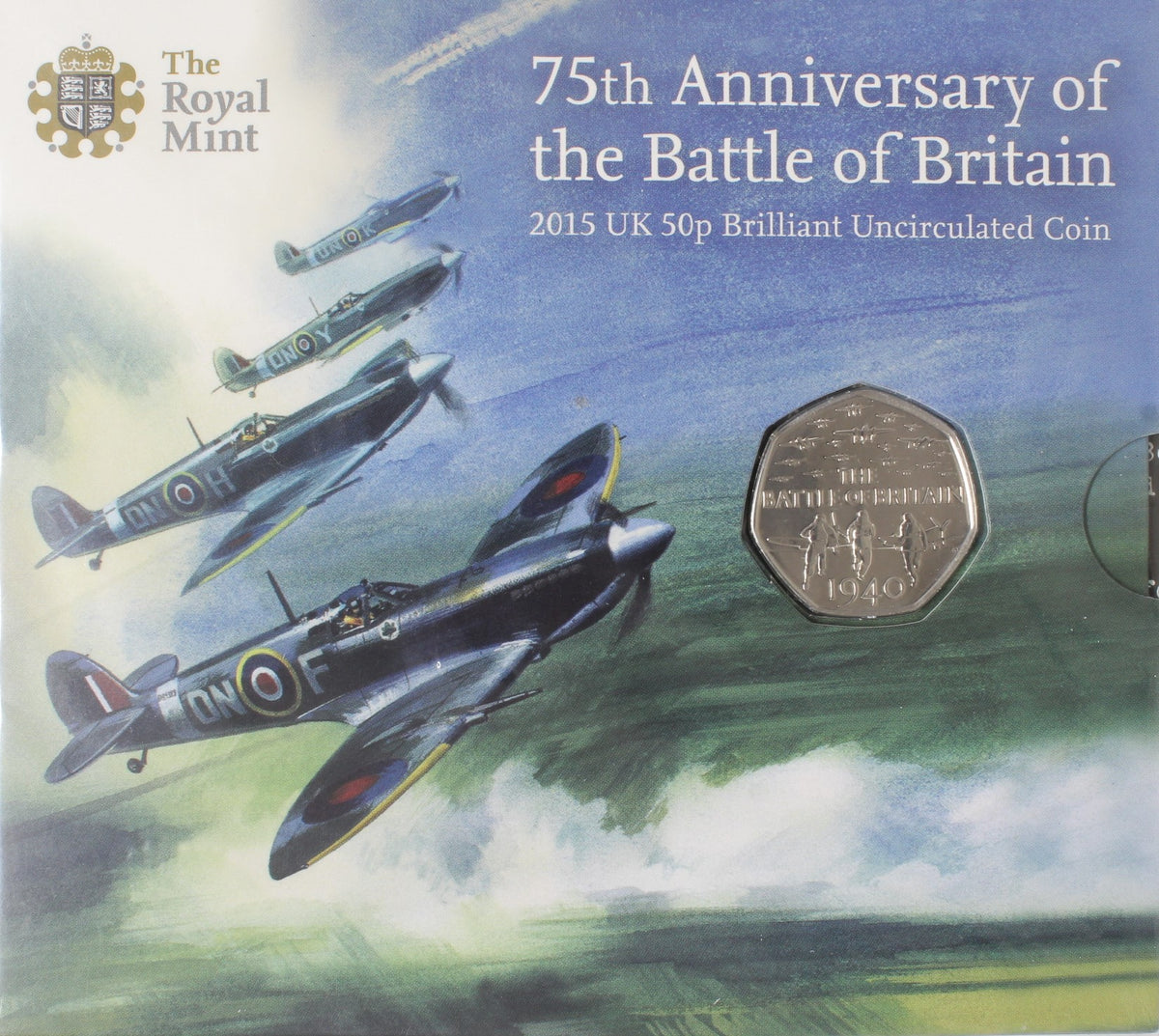 2015 - Great Britain - 50 Pence - 75th Anniv. of the Battle of Britain ...
