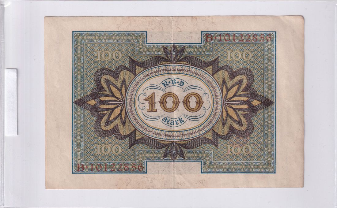 1920 - Germany - 100 Mark - B 10122856 – MK Coins
