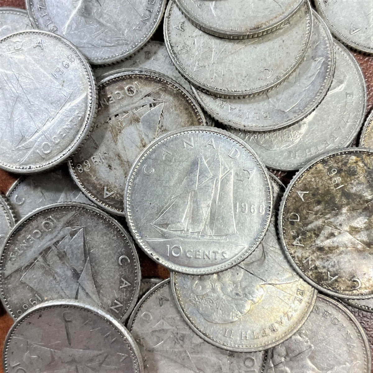 50% - Canadian Silver10 Cents - 1968 – MK Coins