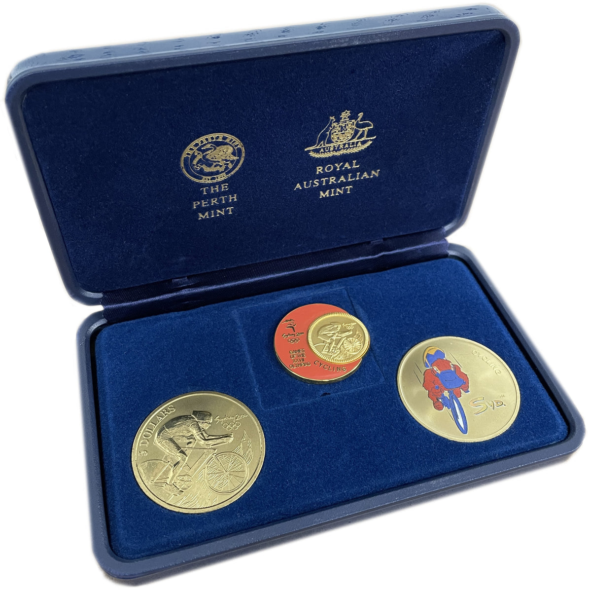 2000 - Australia - Olympic Cycling Coin, Medallion and Pin Set – MK Coins