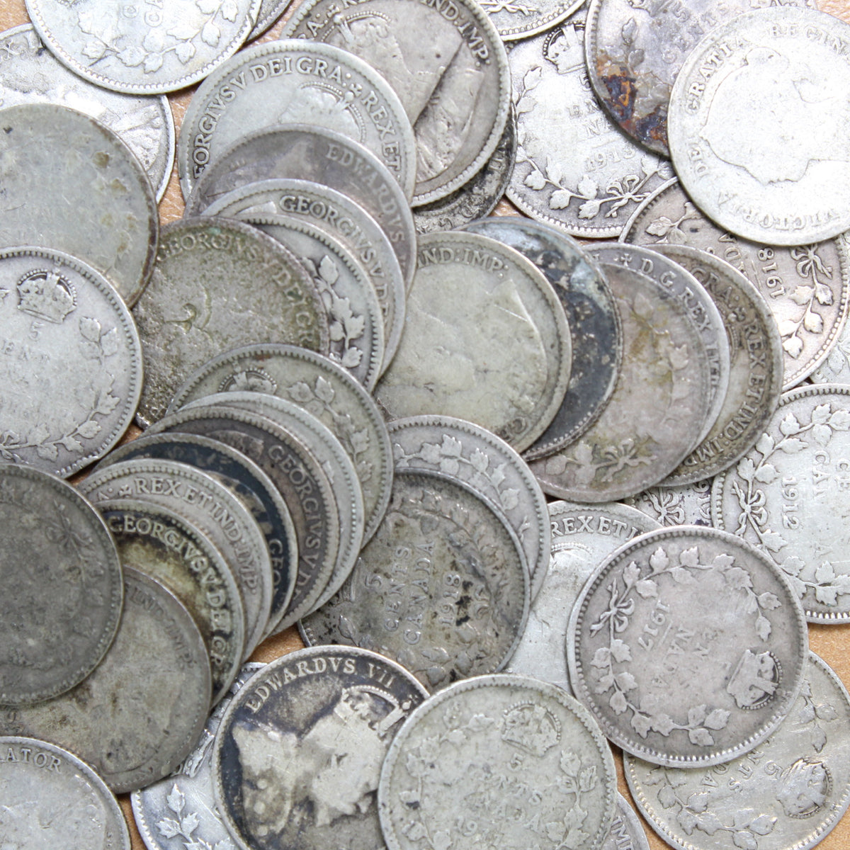 92.5% - Canadian Silver 5 Cents - Pre-1919 – MK Coins